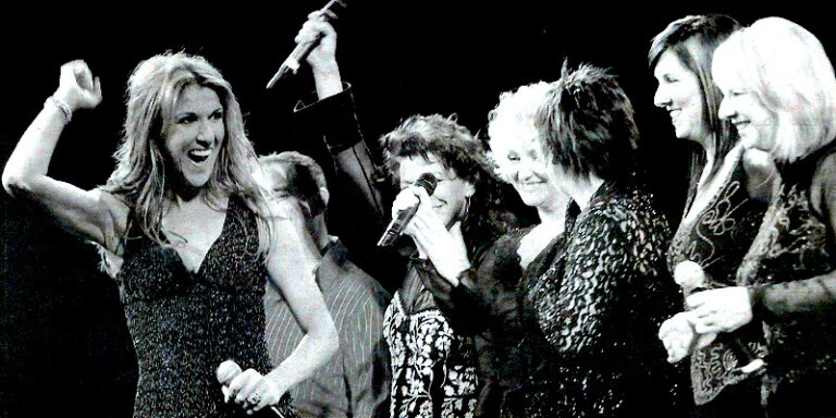 Celine Dion joined Paul Dion, Ghislaine Dion, Manon Dion, Claudette Dion, Pauline Dion and ...